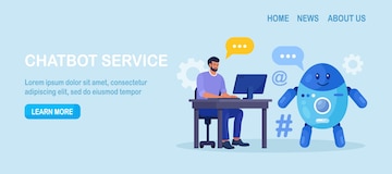 Premium Vector | Chatbot conversation with clients Chat bot chatting ...