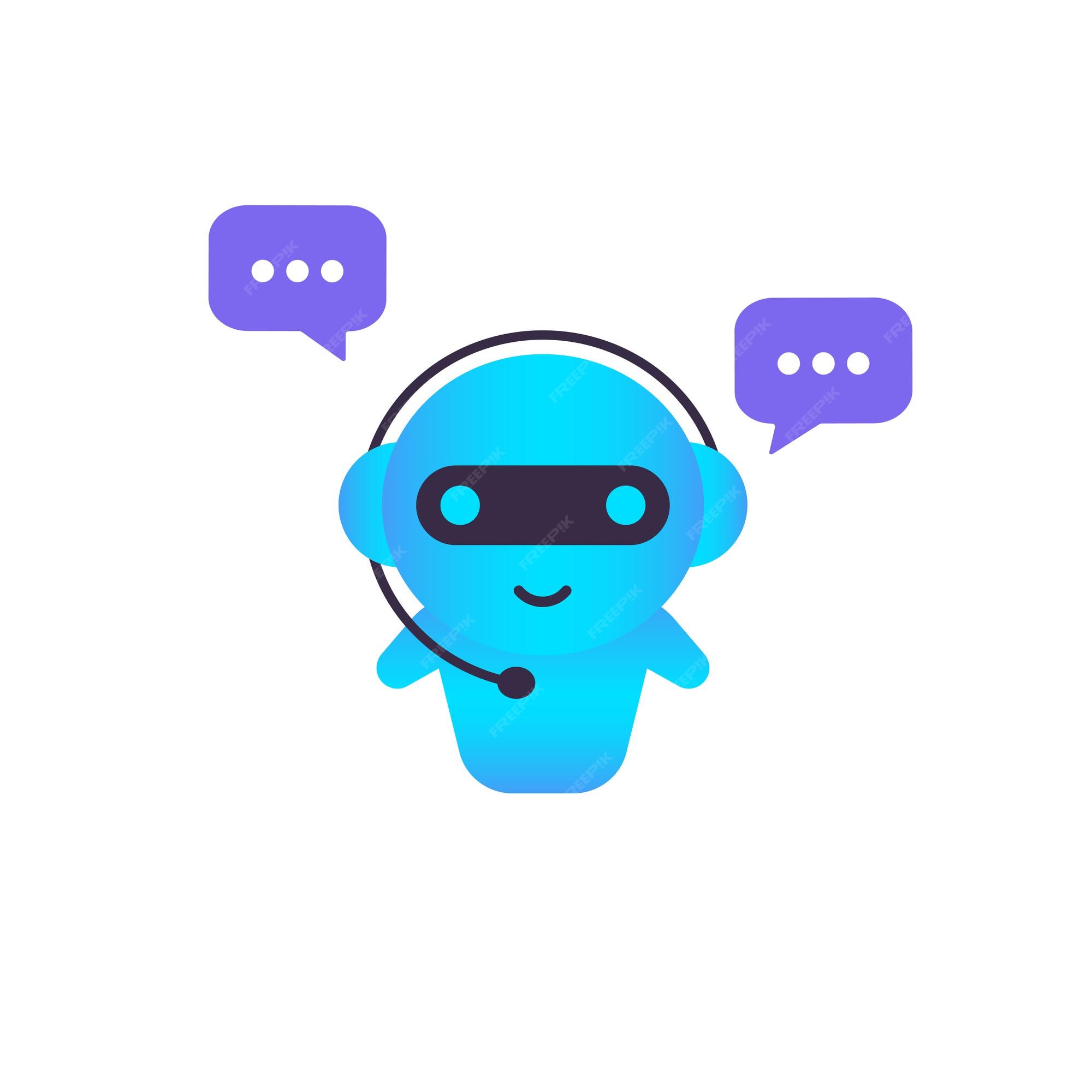 Premium Vector | Chatbot icon. Online assistant bot landing page ...
