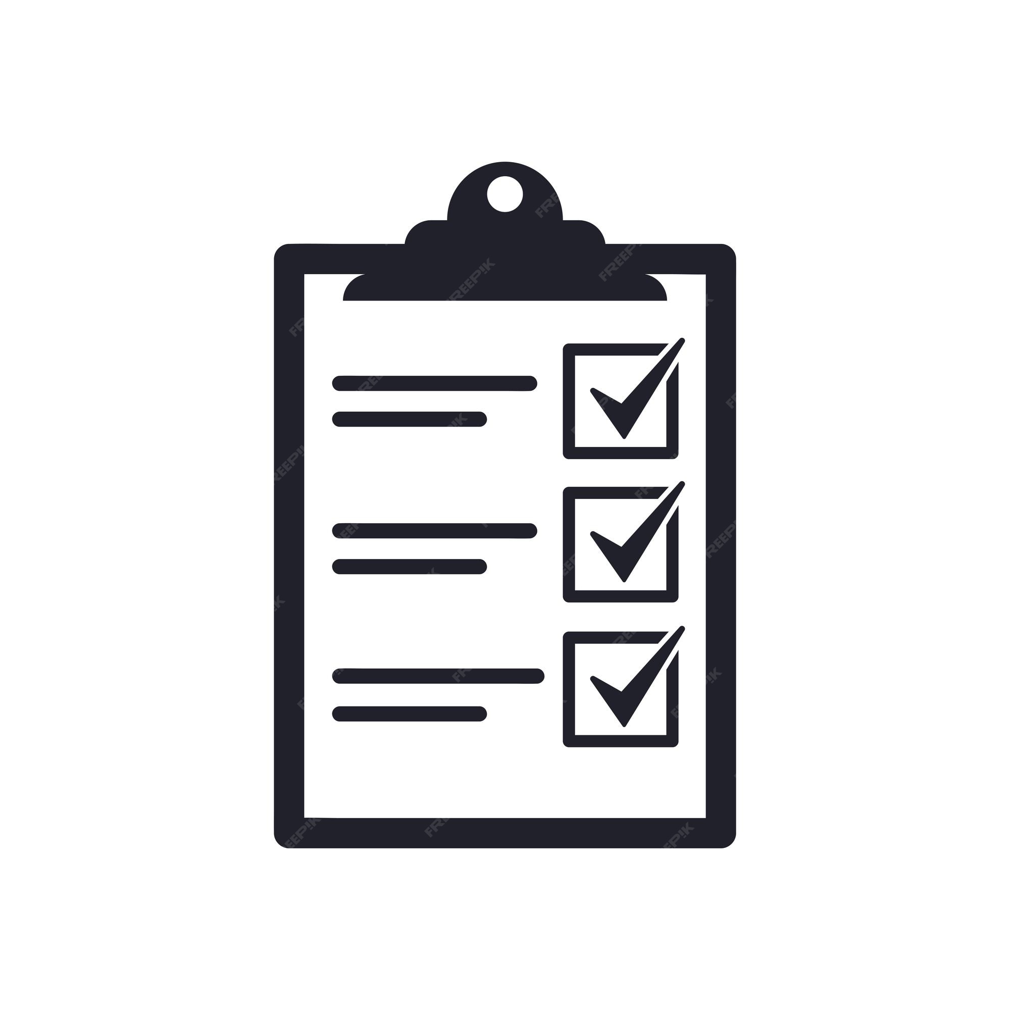 Premium Vector | Checklist clipboard silhouette daily task checklist ... Premium Vector | Checklist clipboard silhouette daily task checklist ...