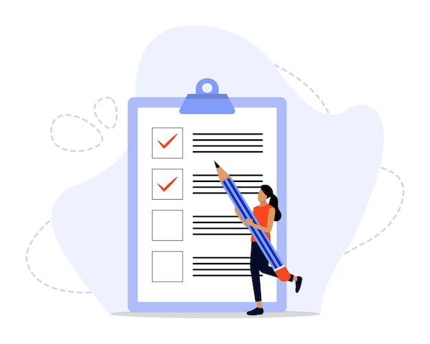 Premium Vector | Checklist concept illustration Premium Vector | Checklist concept illustration