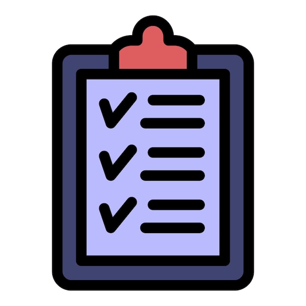 Premium Vector | Checklist icon outline checklist vector icon color ... Premium Vector | Checklist icon outline checklist vector icon color ...