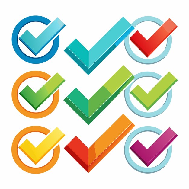Checkmark icon Checkmark vector set Checked check box sign Approved ... Checkmark icon Checkmark vector set Checked check box sign Approved ...