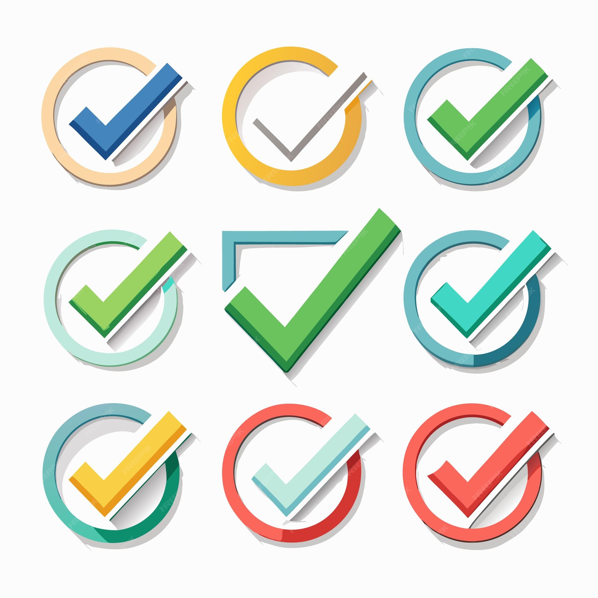 Checkmark icon Checkmark vector set Checked check box sign Approved ... Checkmark icon Checkmark vector set Checked check box sign Approved ...