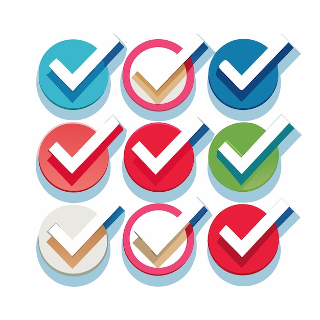Checkmark icon Checkmark vector set Checked check box sign Approved ... Checkmark icon Checkmark vector set Checked check box sign Approved ...