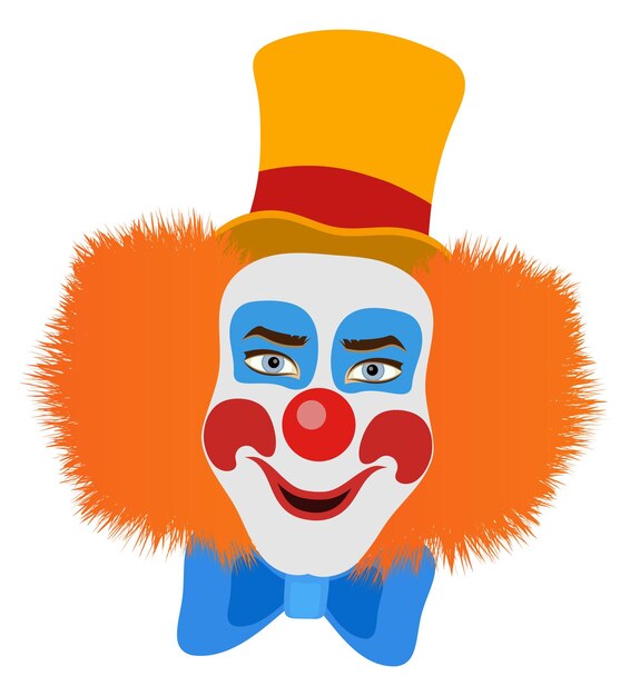 Premium Vector Cheerful Clown Actor And Circus Character Flat Style