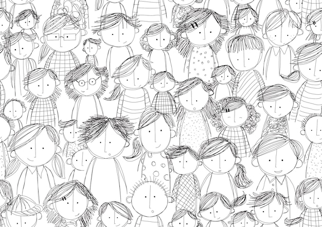 Premium Vector | Children doodle seamless vector pattern design Premium Vector | Children doodle seamless vector pattern design