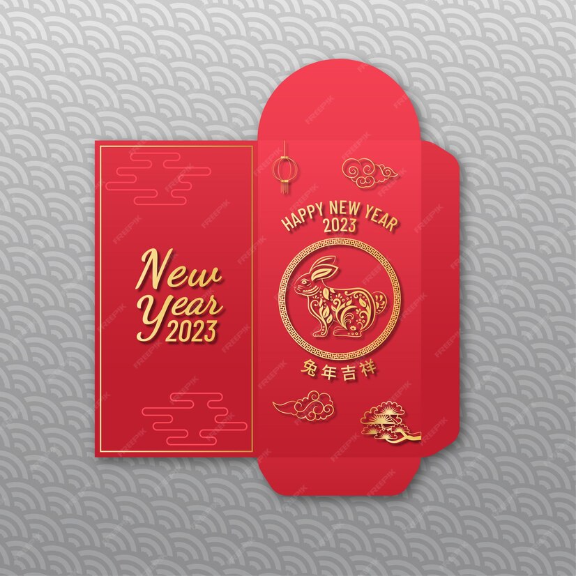Premium Vector Chinese New Year 2023 Lucky Red Envelope Money Packet