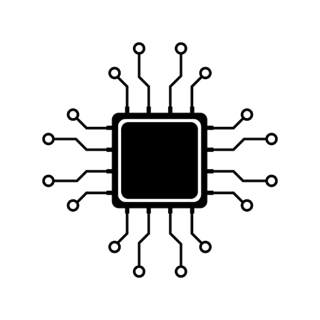 Premium Vector | Chip processor vector logo Premium Vector | Chip processor vector logo