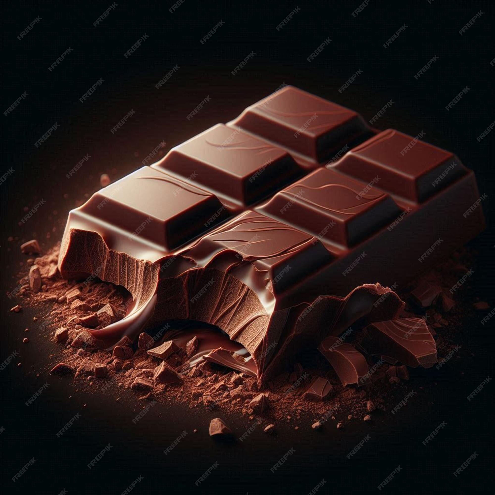 Premium Vector | Chocolate bar in realistic vector illustration Premium Vector | Chocolate bar in realistic vector illustration
