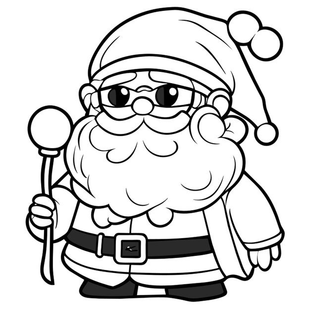 Christmas coloring pages for kids santa no shade low details vector ... Christmas coloring pages for kids santa no shade low details vector ...