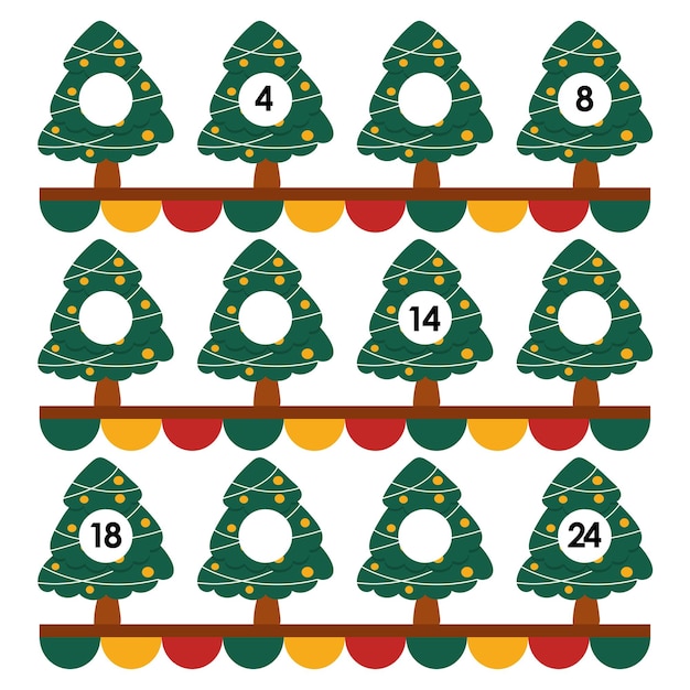 Premium Vector | Christmas worksheet fill the missing number Premium Vector | Christmas worksheet fill the missing number