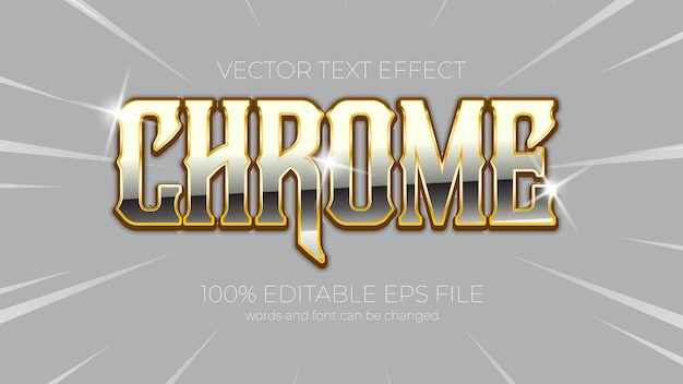 Premium Vector | Chrome editable text effect style EPS editable chrome ... Premium Vector | Chrome editable text effect style EPS editable chrome ...
