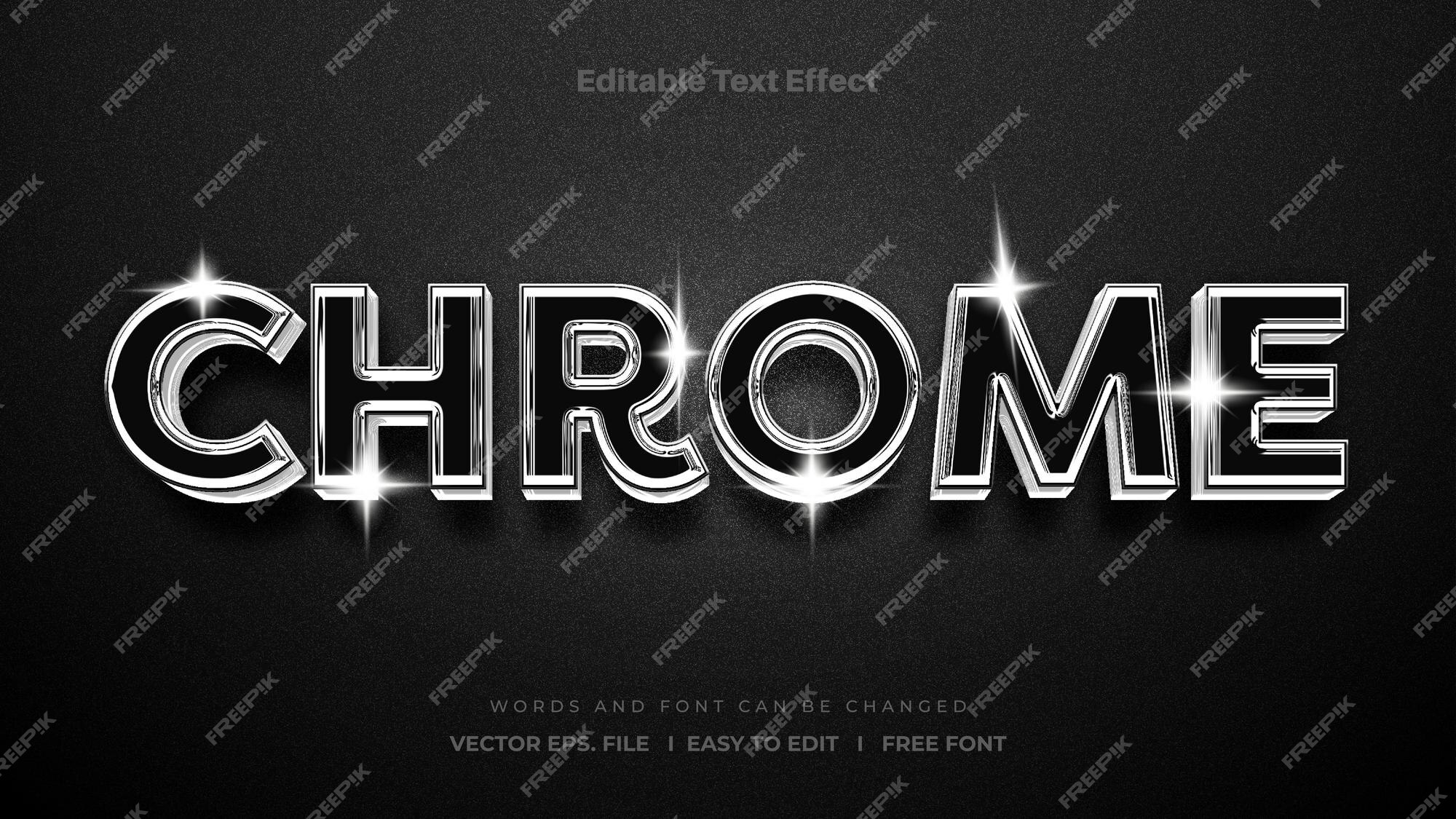 Premium Vector Chrome Theme 3d Text Effect Template