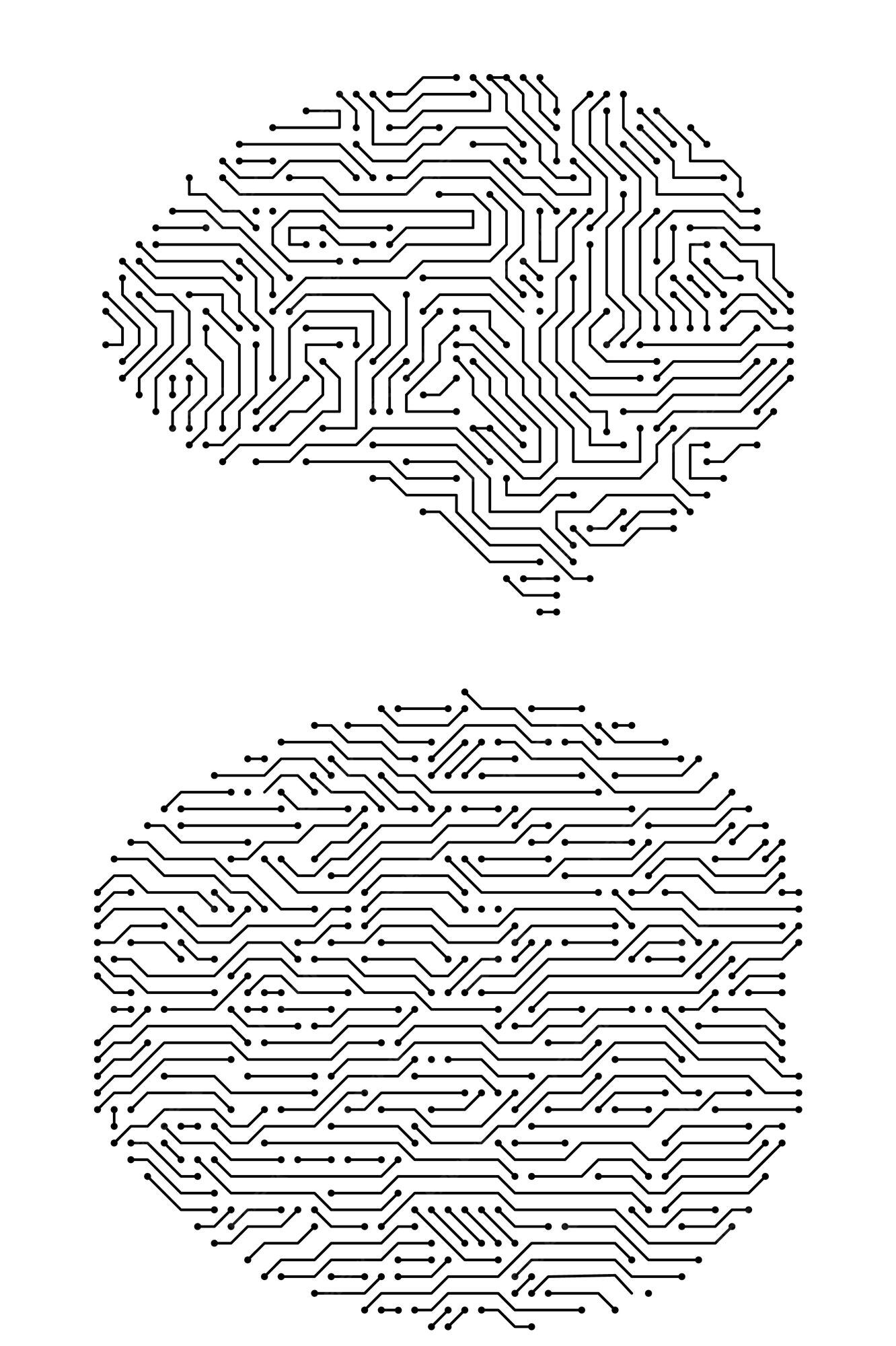 Premium Vector Circuit Board Brains Artificial Intelligence Microchip
