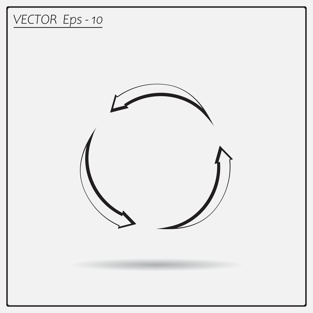 Premium Vector Circular Arrows Vector Icon
