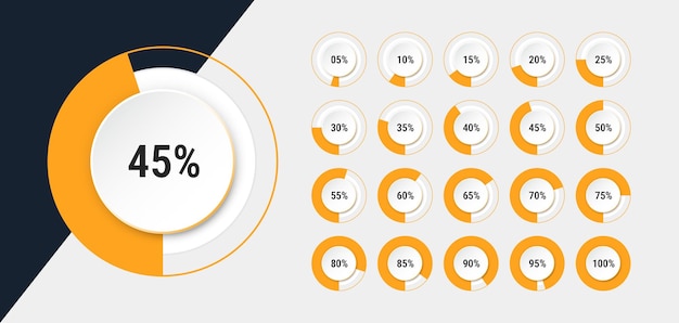 Premium Vector Circular Loading Timer Or Progress Bar And Elements For User Interface Design