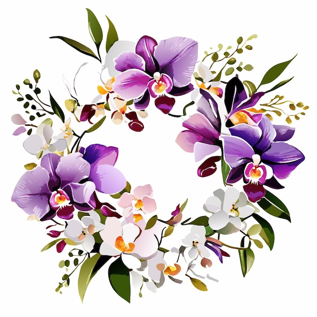 Premium Vector | Clean and elegant orchid vector Premium Vector | Clean and elegant orchid vector