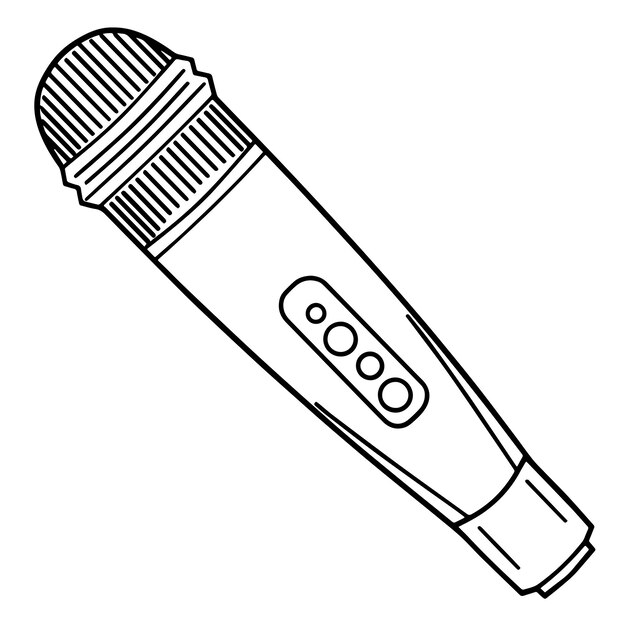 Premium Vector | Clean and minimalist microphone outline vector graphic Premium Vector | Clean and minimalist microphone outline vector graphic