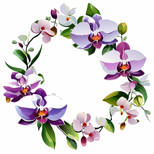 Premium Vector | Clean and simple orchid flower vector Premium Vector | Clean and simple orchid flower vector