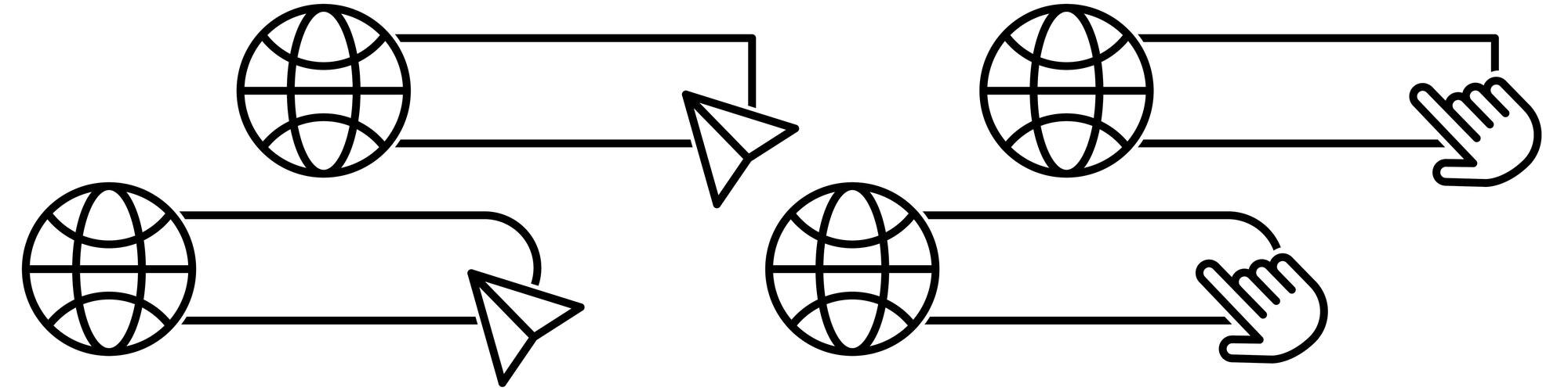 Premium Vector | Click cursor blank button on transparent background Clicking banner template ...