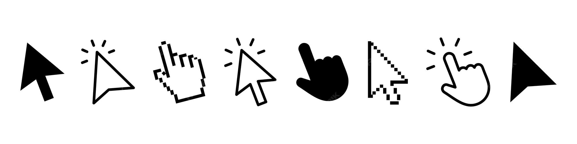 Premium Vector | Click cursor computer mouse click cursor pointer click ...
