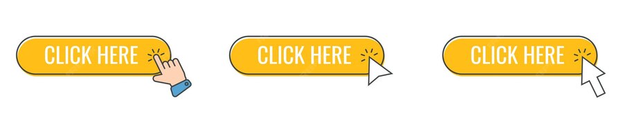 Premium Vector | Click cursor icon with click here button vector set Action button with mouse click