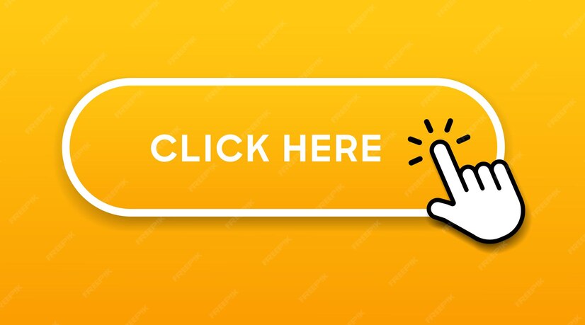 Premium Vector Click Here Web Button With Hand Cursor Action Button And Arrow Pointer Computer