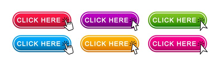 Premium Vector | Click here web buttons. set of action button click here with arrow pointer ...