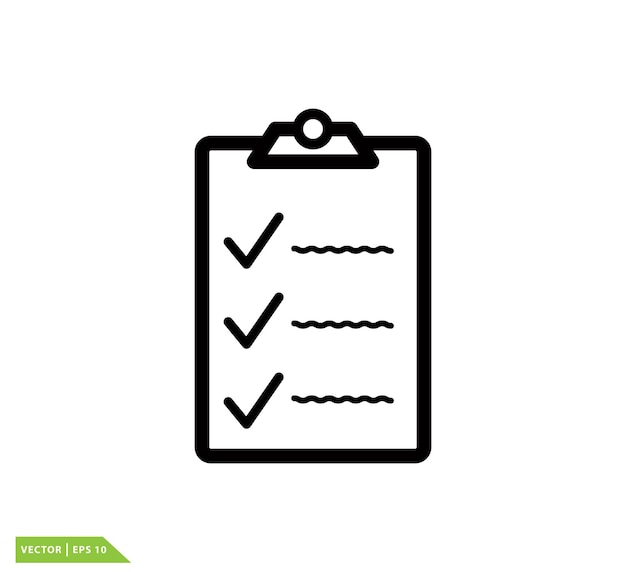 Premium Vector | Clipboard and checklist icon vector logo design template Premium Vector | Clipboard and checklist icon vector logo design template