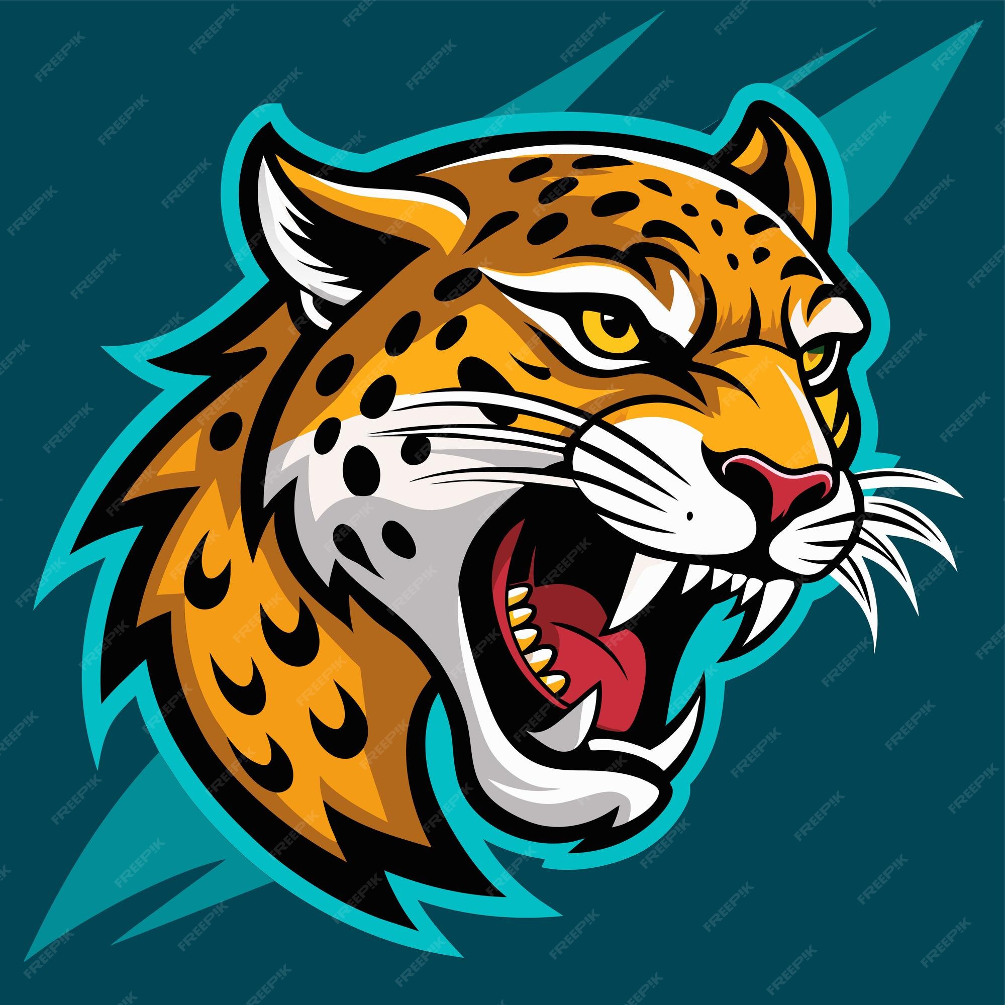 Premium Vector | A closeup view of a tiger with its mouth open ...