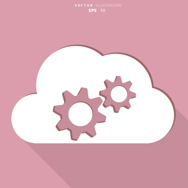 Premium Vector Cloud Application Settings Web Icon
