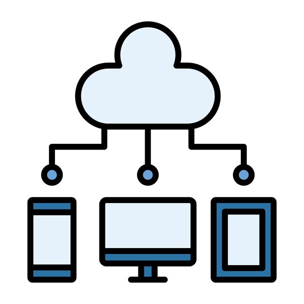 Premium Vector | Cloud computing flat illustration Premium Vector | Cloud computing flat illustration