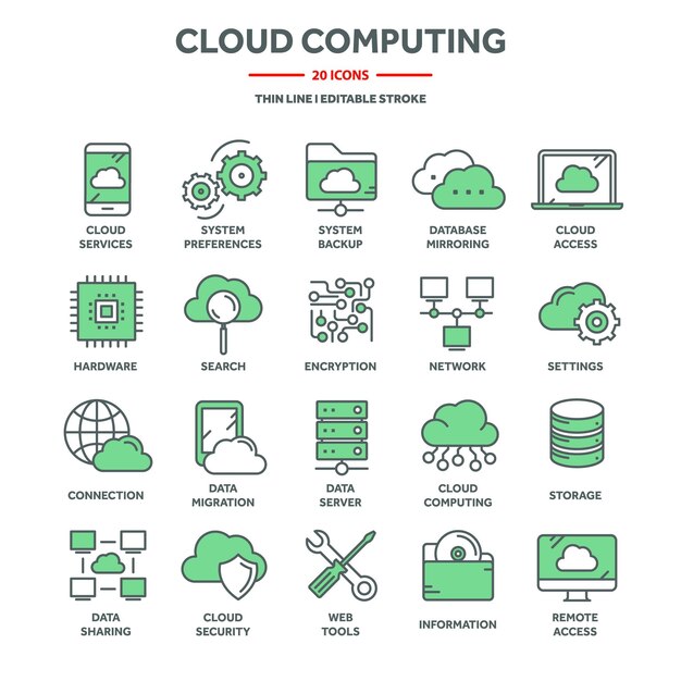 Premium Vector Cloud Computing And Internet Technology Database Remote Access Web Hosting