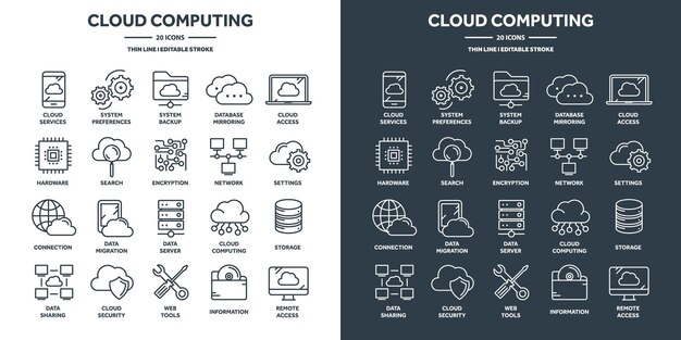 Premium Vector | Cloud computing and internet technology database remote access web hosting ...