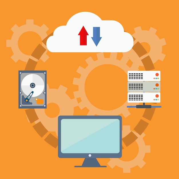 Premium Vector | Cloud computing technology vector concept Premium Vector | Cloud computing technology vector concept
