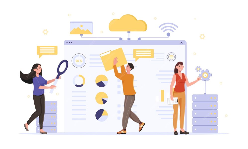 Premium Vector Cloud Computing Web Hosting Web Services Digital Technology Data Storage