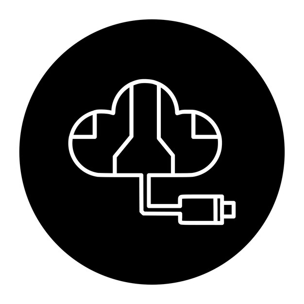 Premium Vector | Cloud Ethernet Icon Premium Vector | Cloud Ethernet Icon