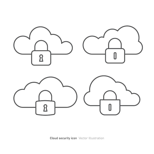 Premium Vector | Cloud security icon design data security symbol vector ... Premium Vector | Cloud security icon design data security symbol vector ...