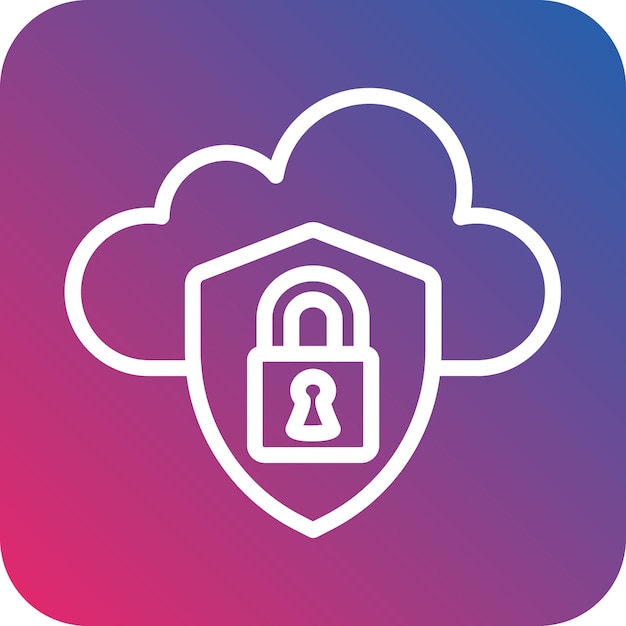 Premium Vector | Cloud Security Icon Style Premium Vector | Cloud Security Icon Style