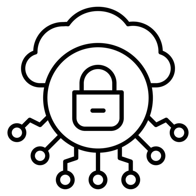 Premium Vector | Cloud security vector illustration style Premium Vector | Cloud security vector illustration style