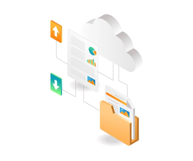 Premium Vector | Cloud server data network technology Premium Vector | Cloud server data network technology