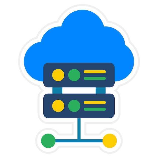 Premium Vector | Cloud Server Icon Premium Vector | Cloud Server Icon