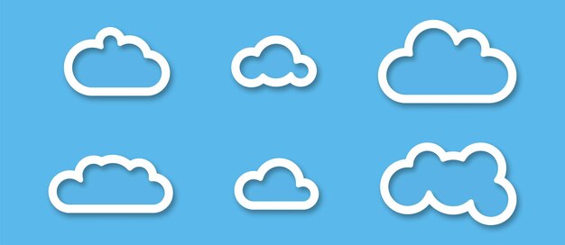 Premium Vector | Clouds icons set Vector isolated illustration Bubble ... Premium Vector | Clouds icons set Vector isolated illustration Bubble ...