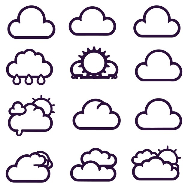 Premium Vector | Clouds set vector stock collection Premium Vector | Clouds set vector stock collection
