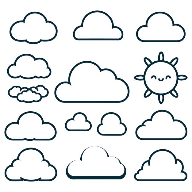 Premium Vector | Clouds set vector stock collection Premium Vector | Clouds set vector stock collection