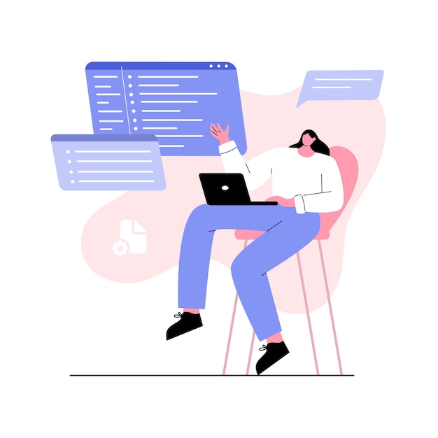 Premium Vector | Cms content administration concept Premium Vector | Cms content administration concept