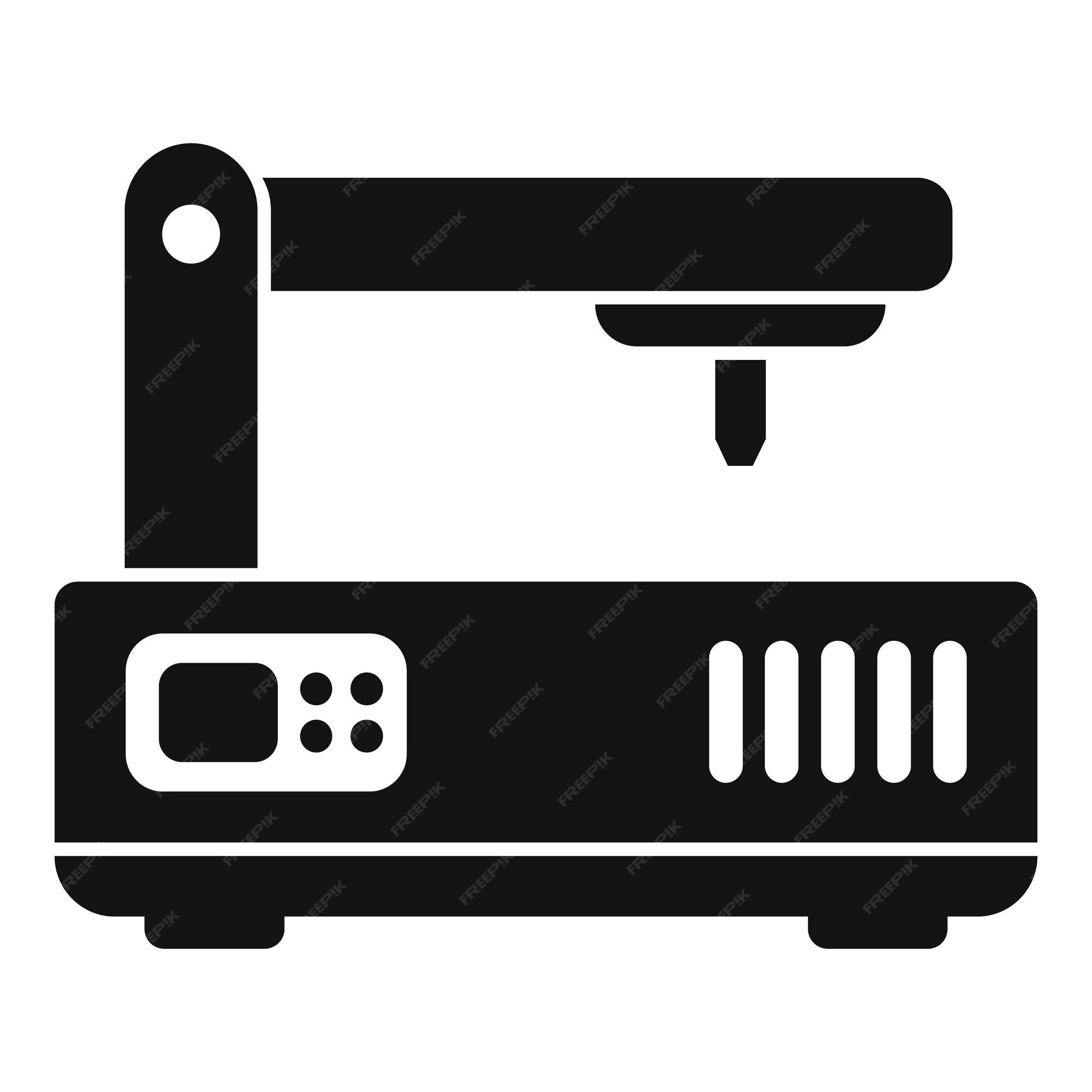 Premium Vector | Cnc machine icon simple vector mill controller Premium Vector | Cnc machine icon simple vector mill controller
