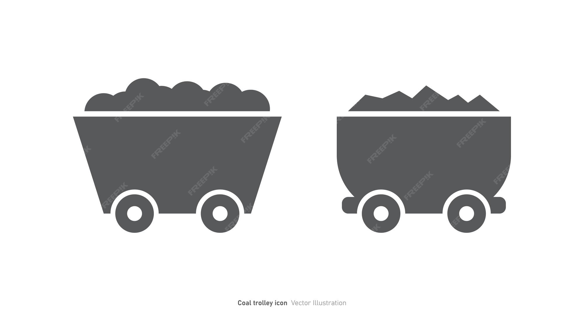 Premium Vector | Coal trolley icon design coal mine trolley icon vector ... Premium Vector | Coal trolley icon design coal mine trolley icon vector ...