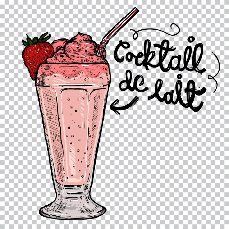 Premium Vector | Cocktail de clour milkshake drawing, a milkshake with ... Premium Vector | Cocktail de clour milkshake drawing, a milkshake with ...