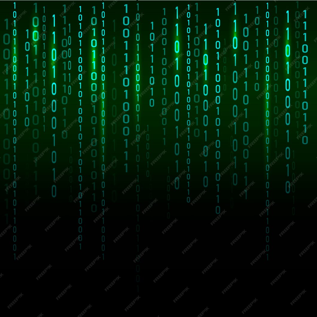 Premium Vector | The code of the background matrix falling from the top ...